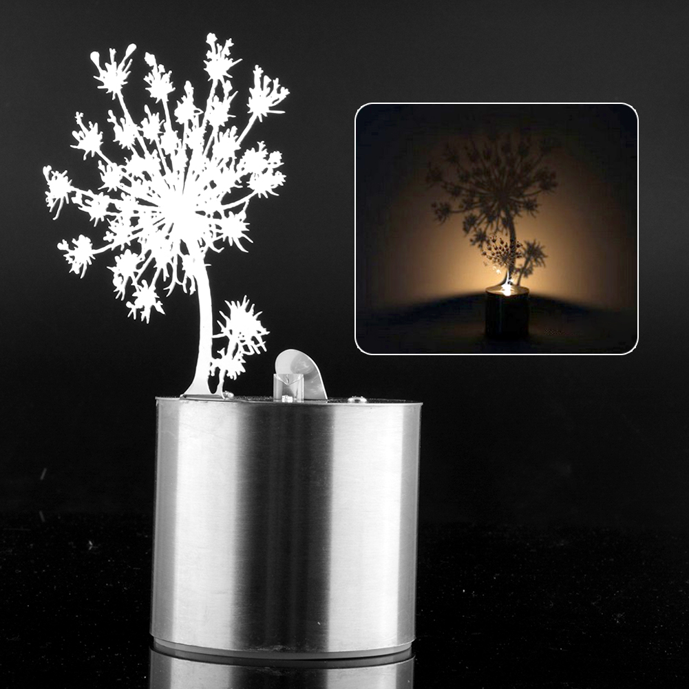 Romantic Dreamlike LED Shadow Projector Candle Timed Night Light ...