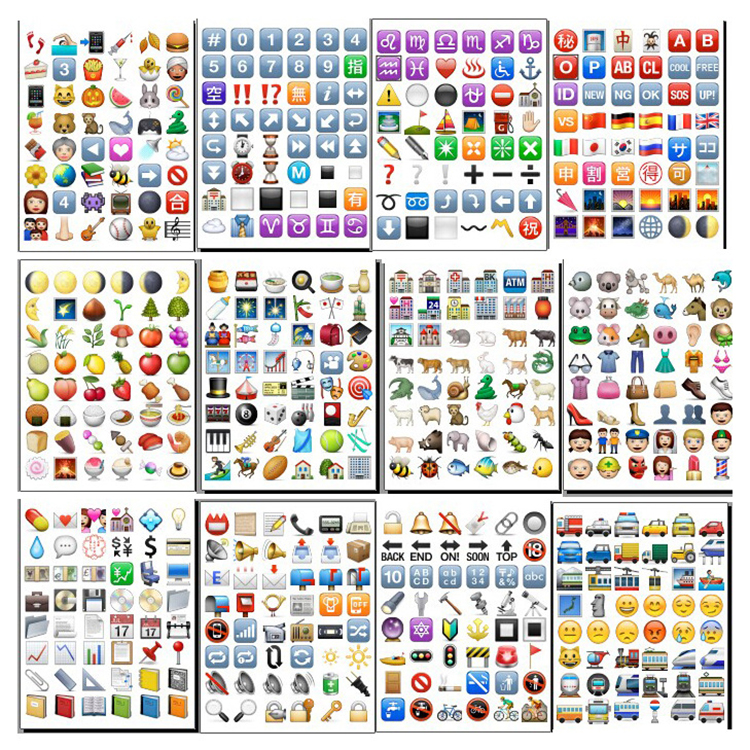 Cute Lovely 48 Die Cut Emoji Smile Vinyl Sticker for Phone Tablet ...